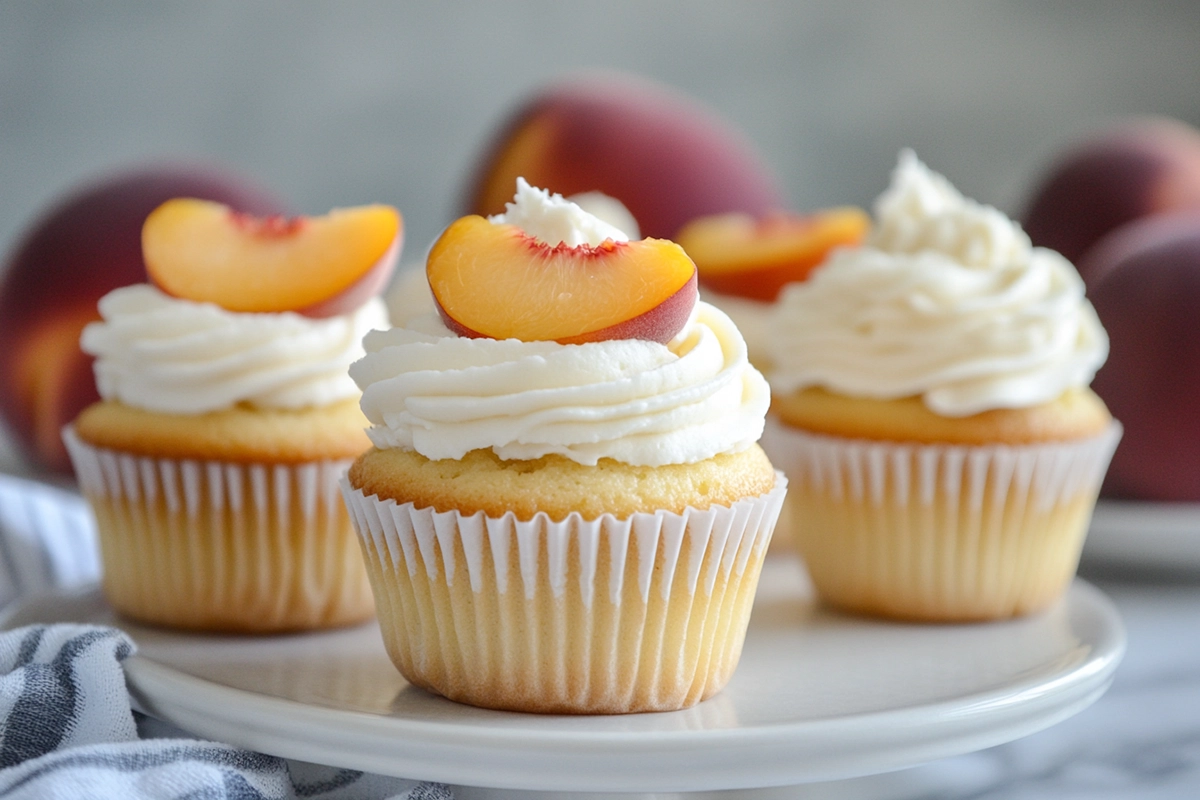 A Sweet Fusion: Honey Peach Cream Cheese Cupcakes - Yumtastic Meals