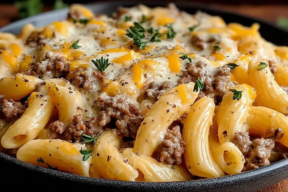 Ultimate Loaded Cheeseburger Alfredo Pasta: A Comfort Food Dream - Yumtastic Meals