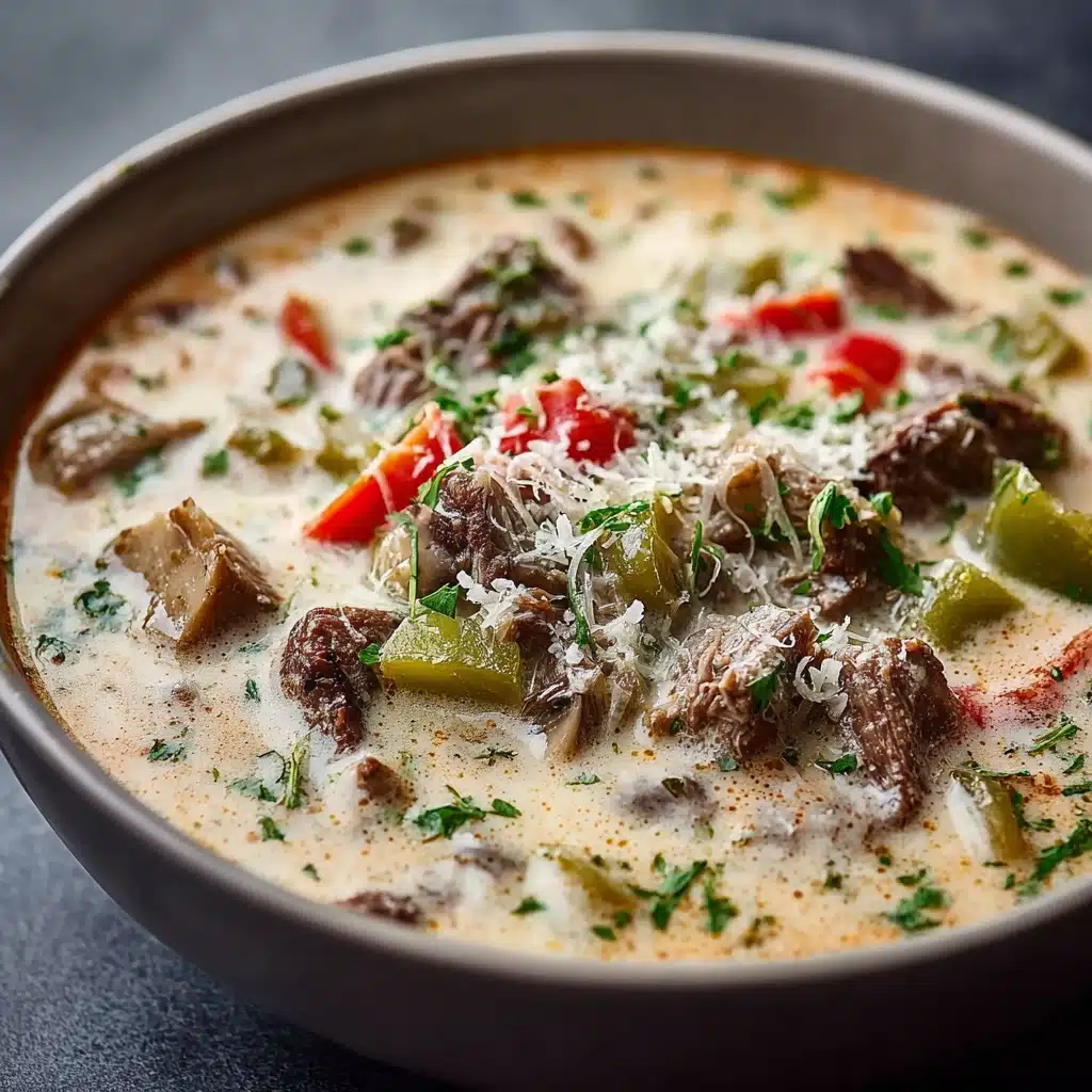 Philly Cheesesteak Soup – Amazing 40-Minute Comfort Bowl