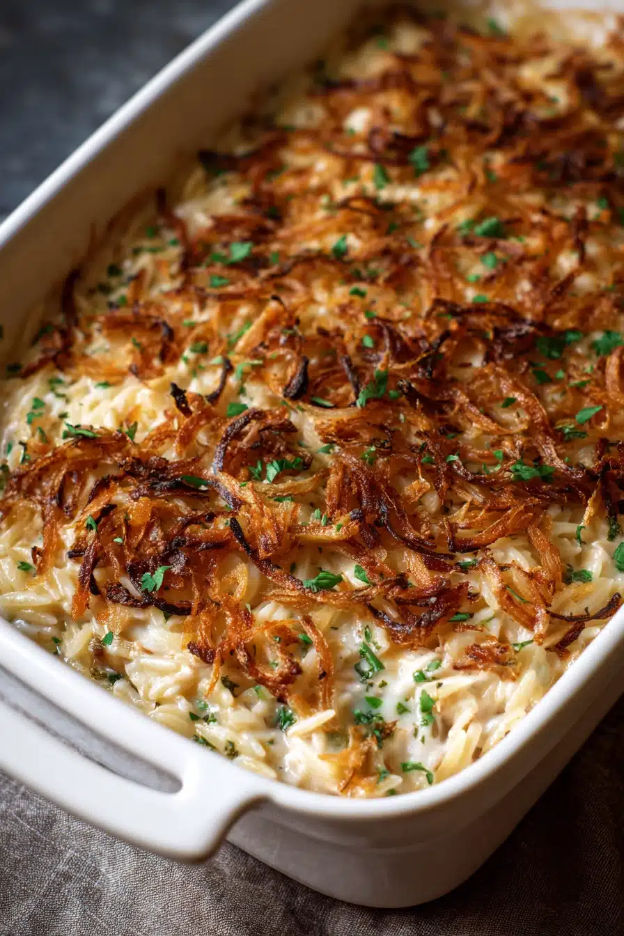 French Onion Chicken Orzo Ultimate 1-Pan Comfort Recipe